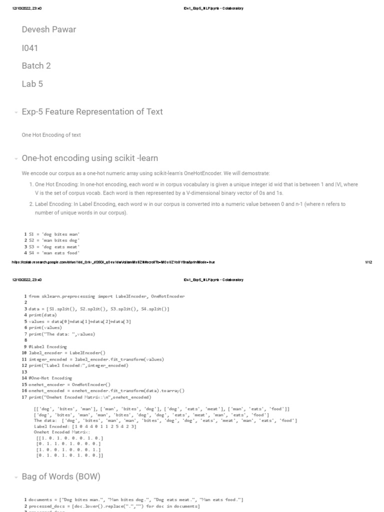 I041 NLP Assignment5 | PDF | Computer Science | Computing
