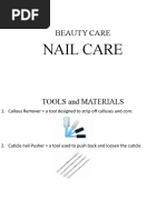 Nail Care Tools and Equipment | PDF | Nail (Anatomy) | Materials