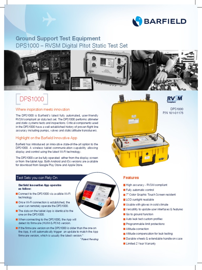 Barfield AirData - DPS1000 | PDF | Mobile App | Tablet Computer