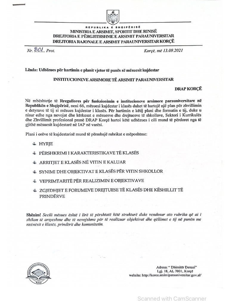 Udhëzues Për Orët e Kujdestarisë | PDF