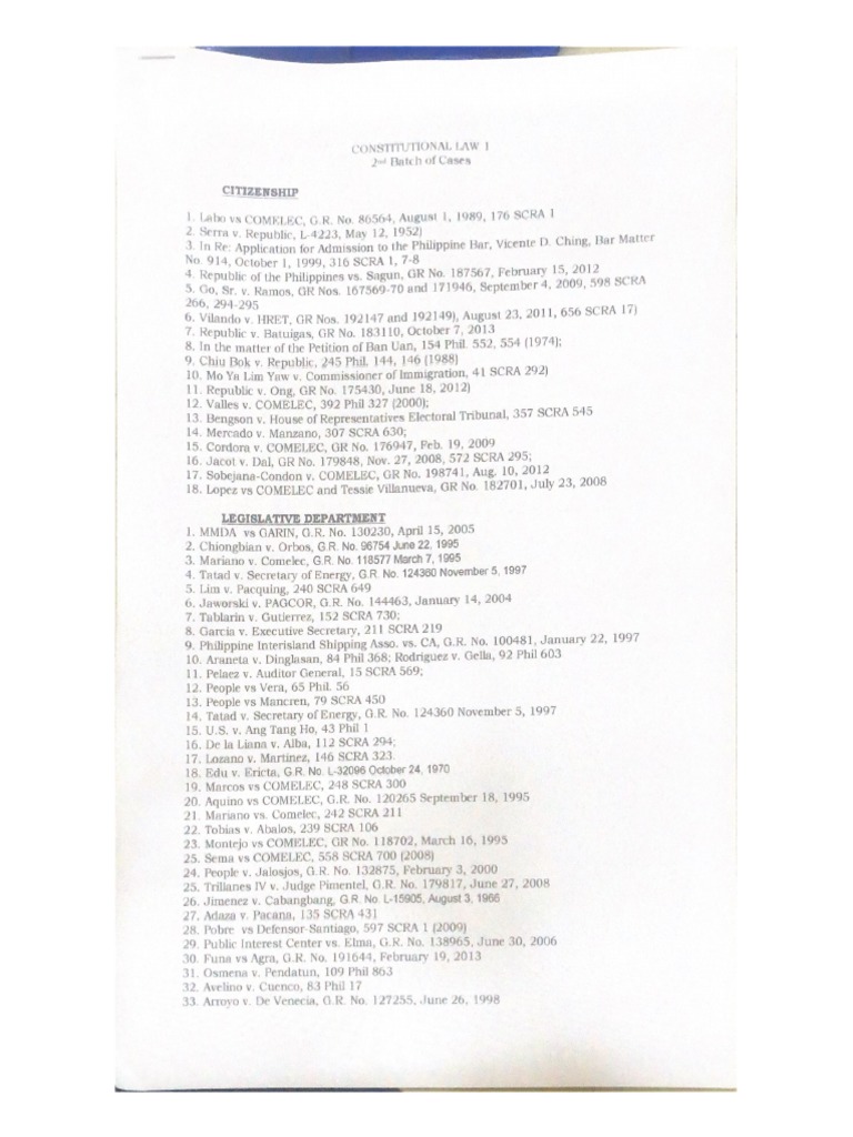 Constitutional Law 2nd Set Pdf 
