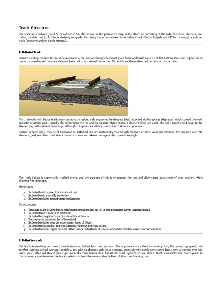 Track Structure | Download Free PDF | Rail Infrastructure | Rail Transport