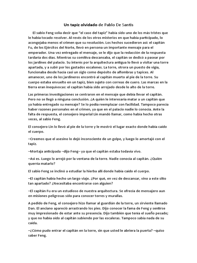 El tapiz de Si-Lu y el capitán Fu | PDF | Tapiz