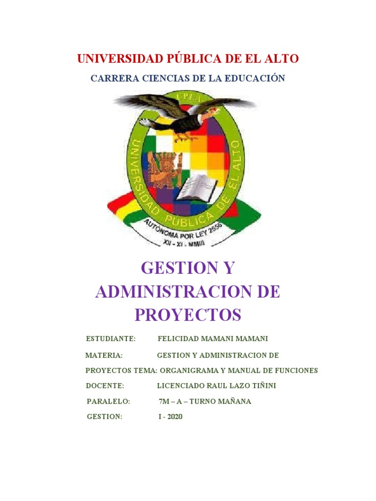 Organigrama y Manual de Funciones Completo | PDF | Responsabilidad ...