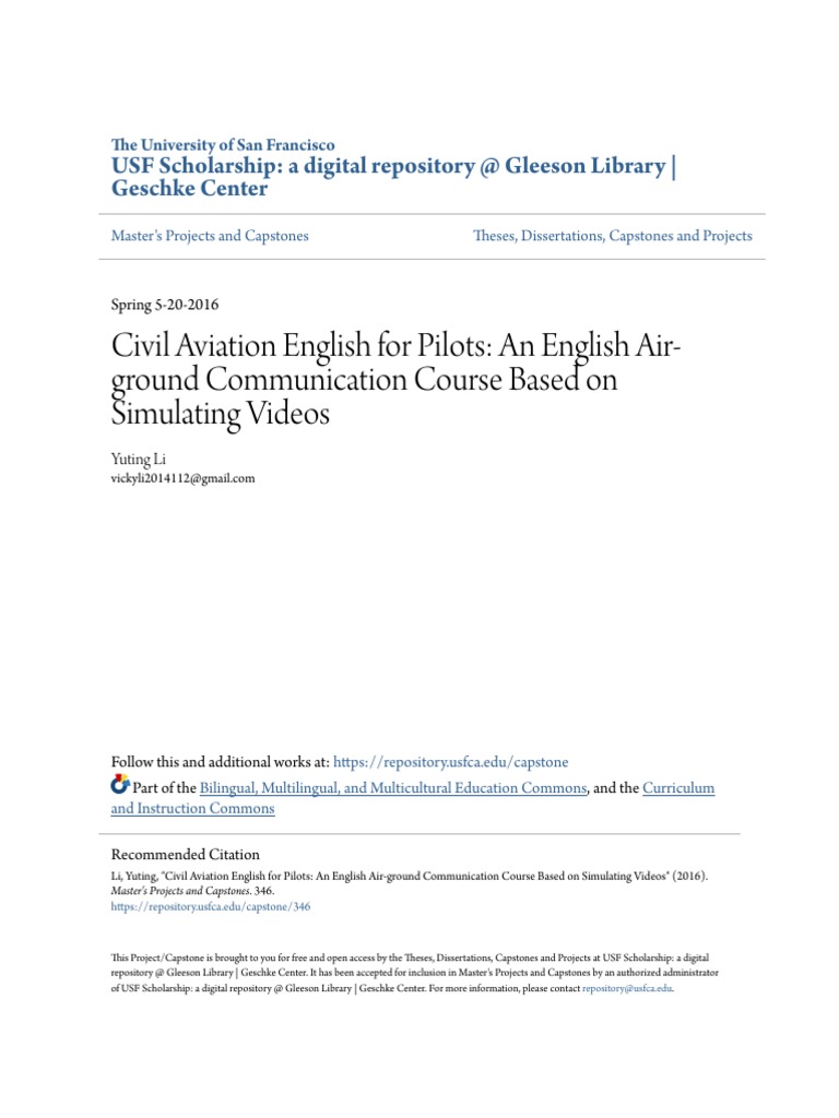 Aviation English Course for Pilots | PDF | Teaching Method | English As ...