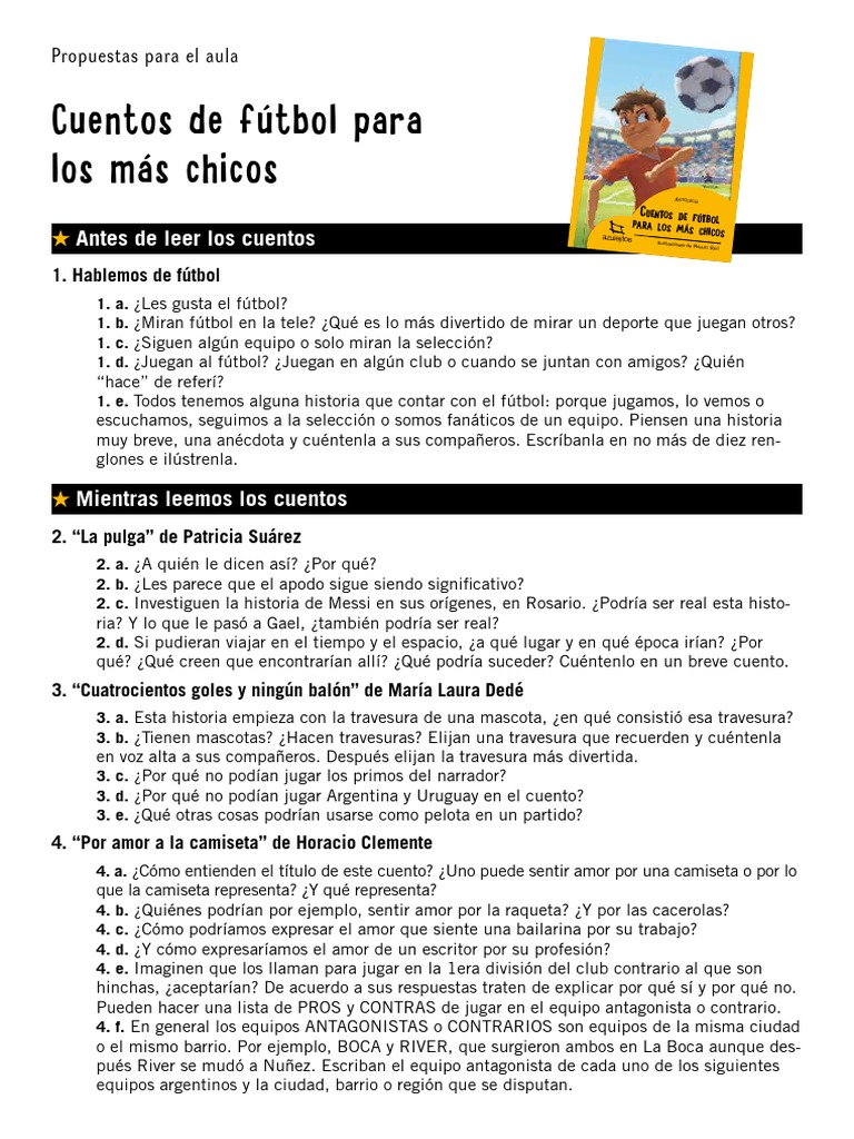 Cuentos de fútbol para niños | PDF | Deportes | Asociación de clubes de ...