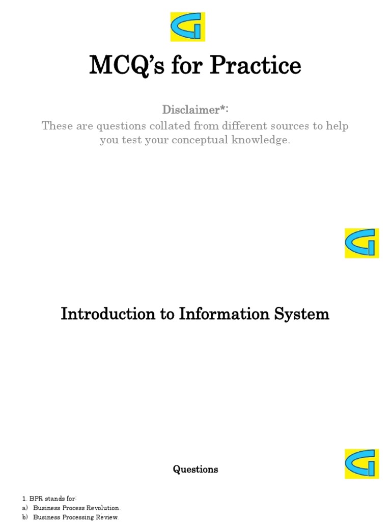 MCQ of Information System | PDF | Enterprise Resource Planning | Computing