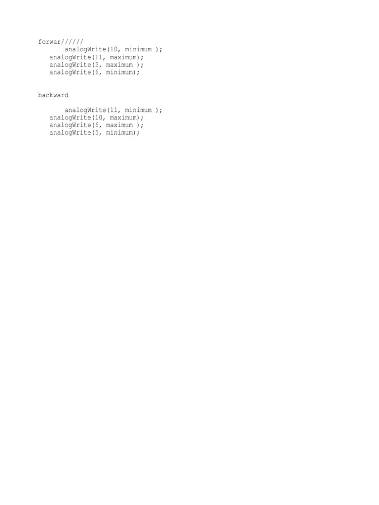 Arduino Motor Control Code Snippet | PDF