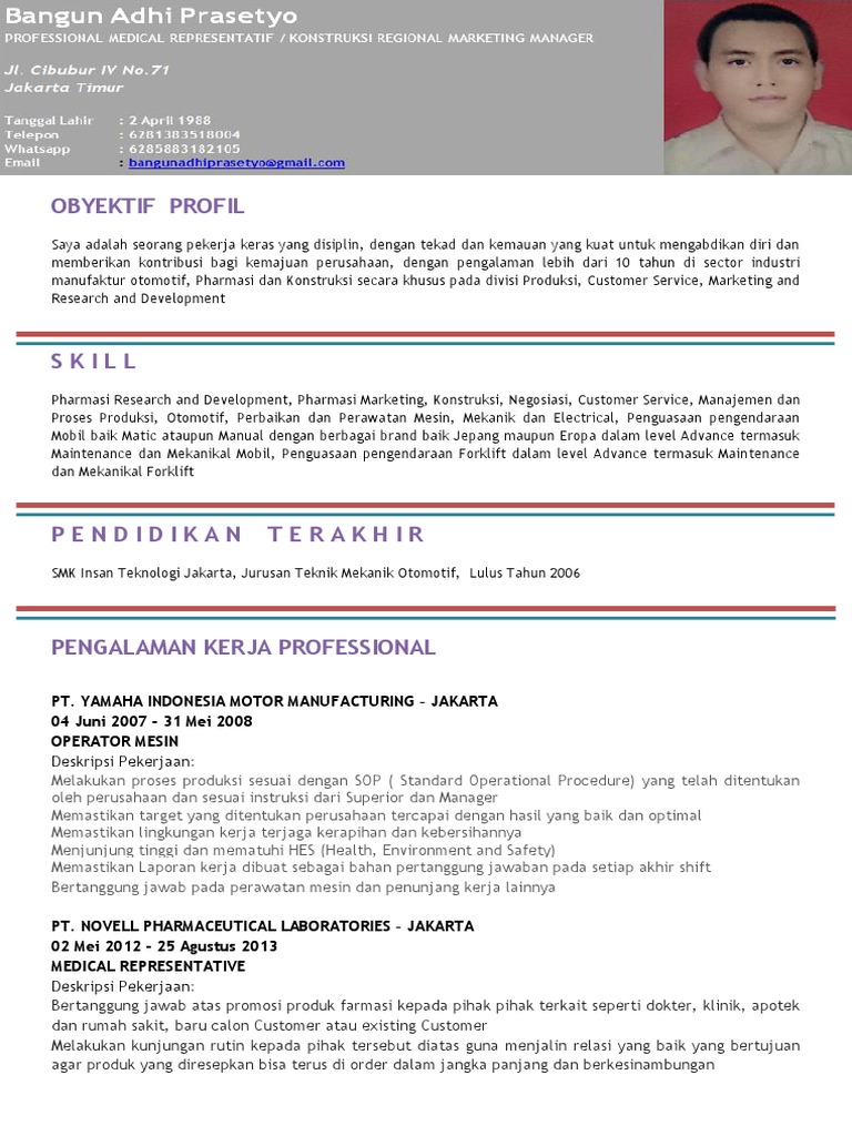 Bangun Adhi Prasetyo CV | PDF