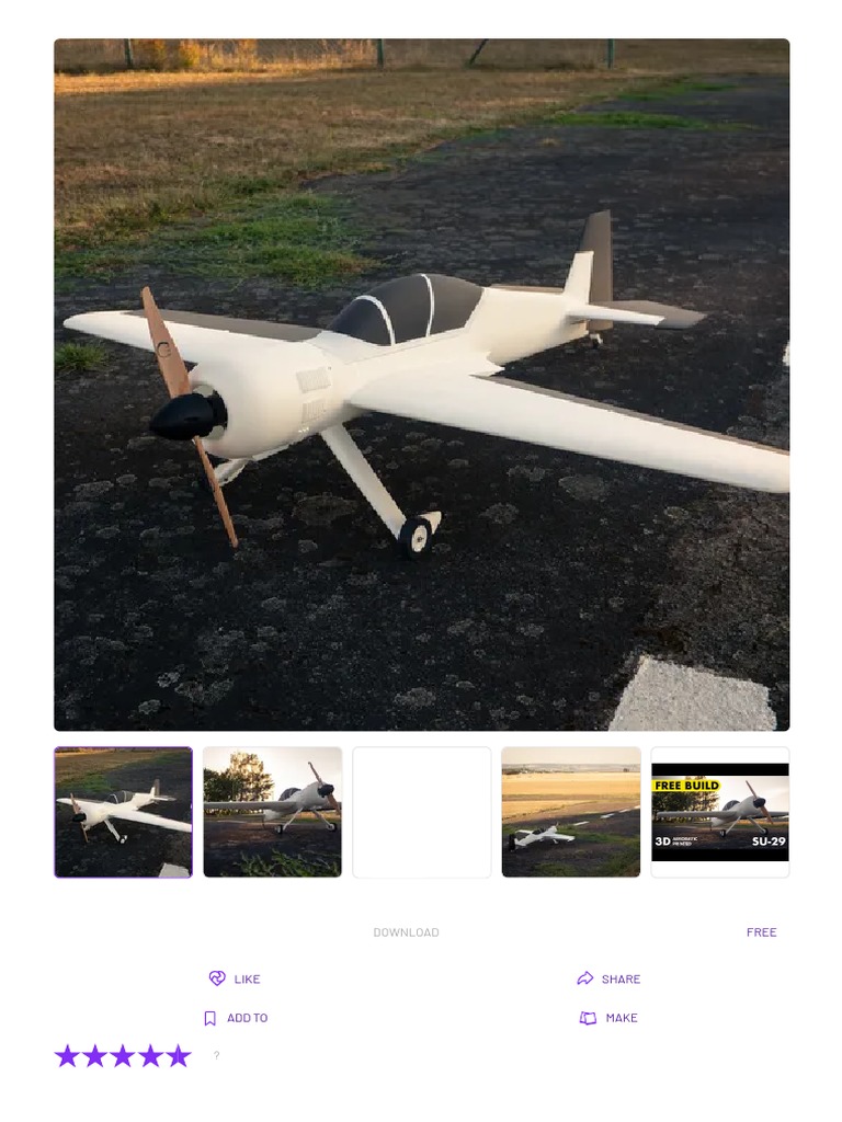 Free 3D file RC Plane - SU-29 1100mm・Template to download and 3D print ...