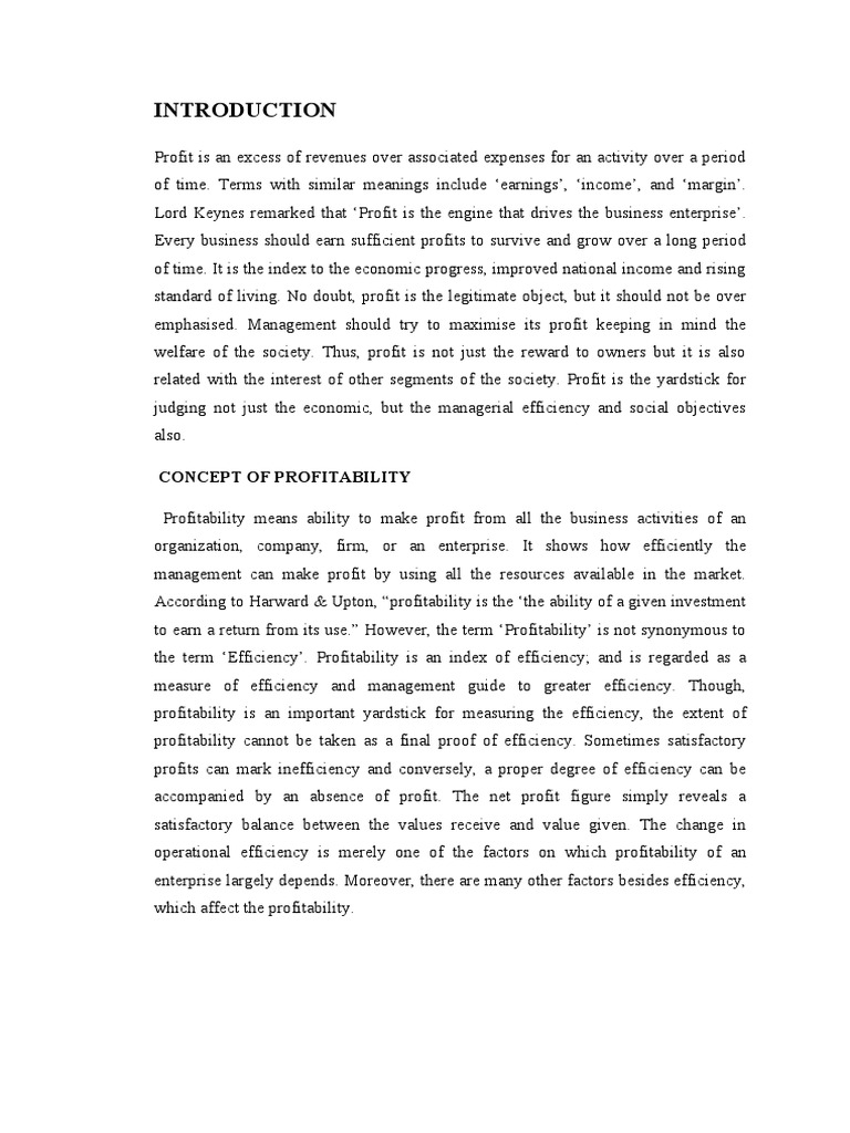 Understanding Profitability Concepts | PDF | Equity (Finance ...