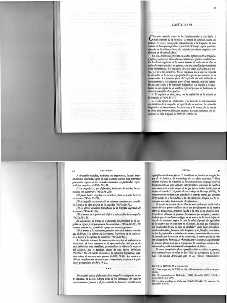 Aristóteles Poética Cap Vi | PDF | Poética (Aristóteles) | Aristóteles
