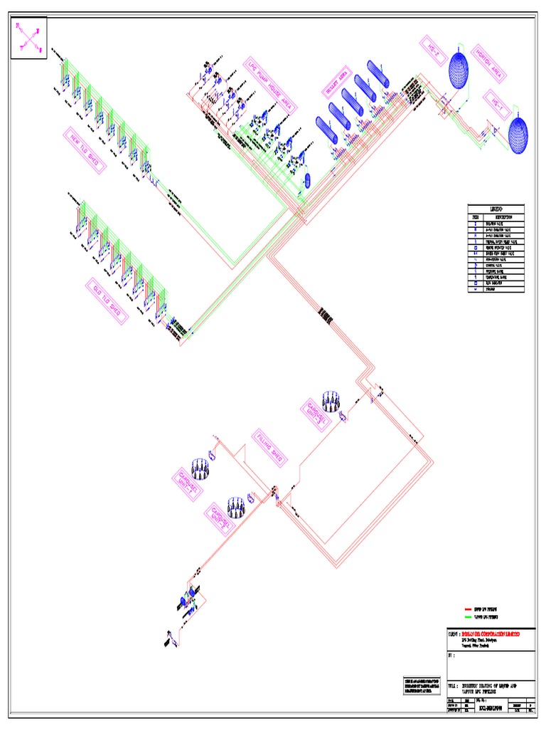 Isometric Drawing of IOCL Plant - (LPG) Vanarasi | PDF