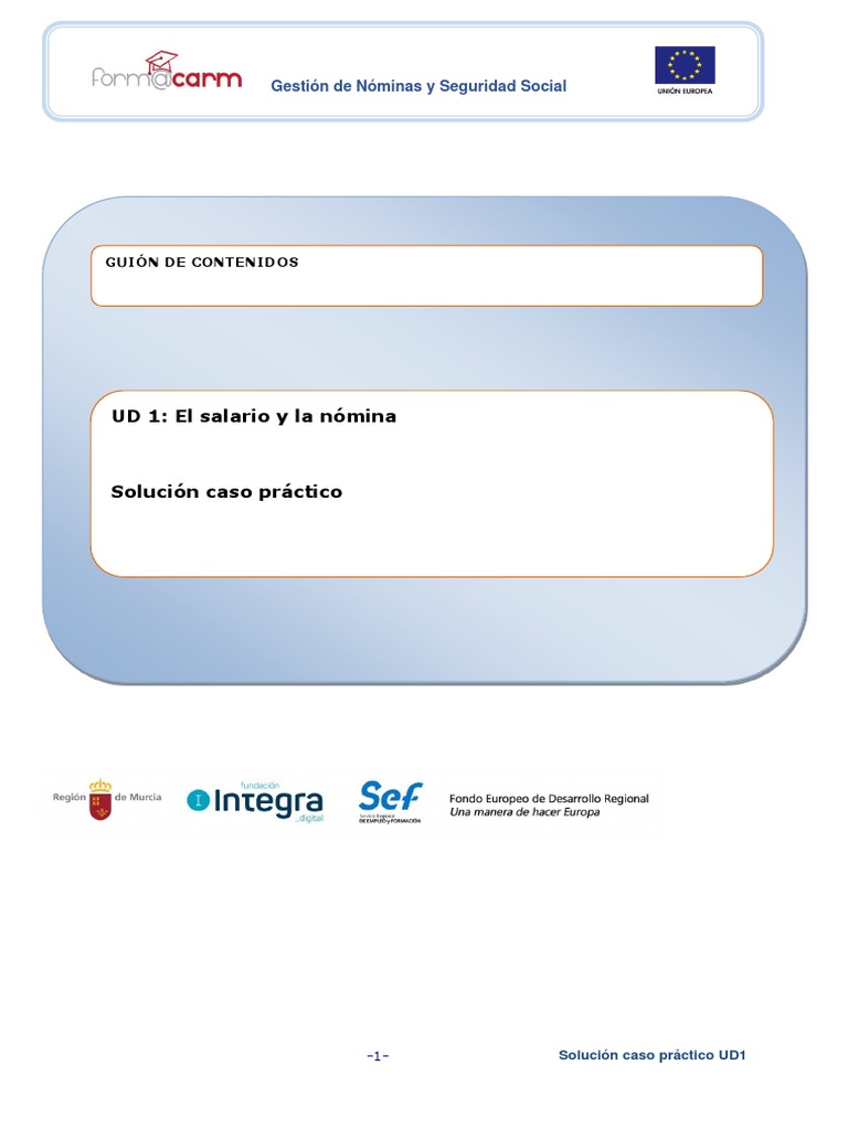 Nominas UD1 Caso Pract Solucion | PDF | Salario | Business