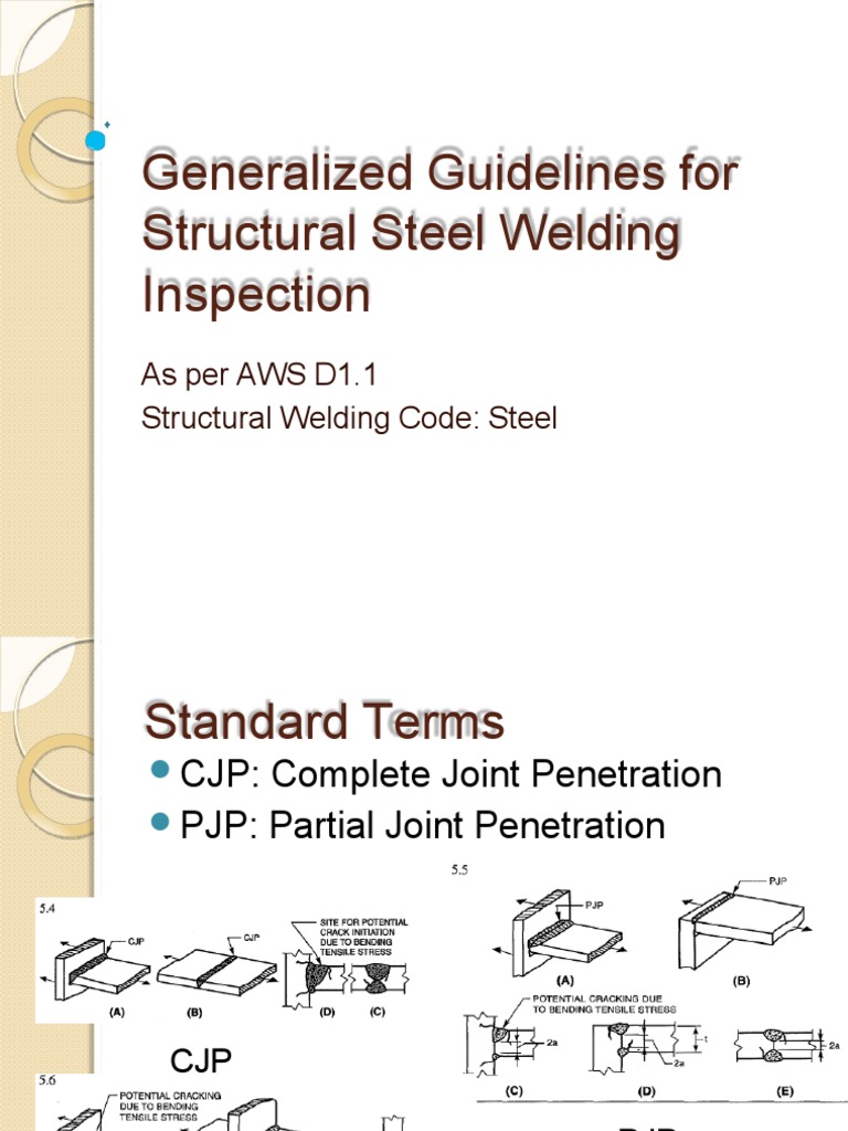 AWS D1.1 Generalized Guidelines For Structural Steel Welding Inspection ...