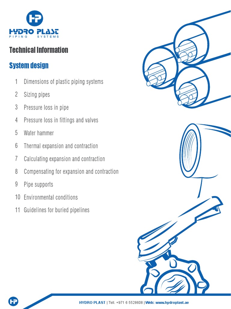 Hydroplast Piping System Design Guide | PDF | Thermal Expansion | Pipe ...