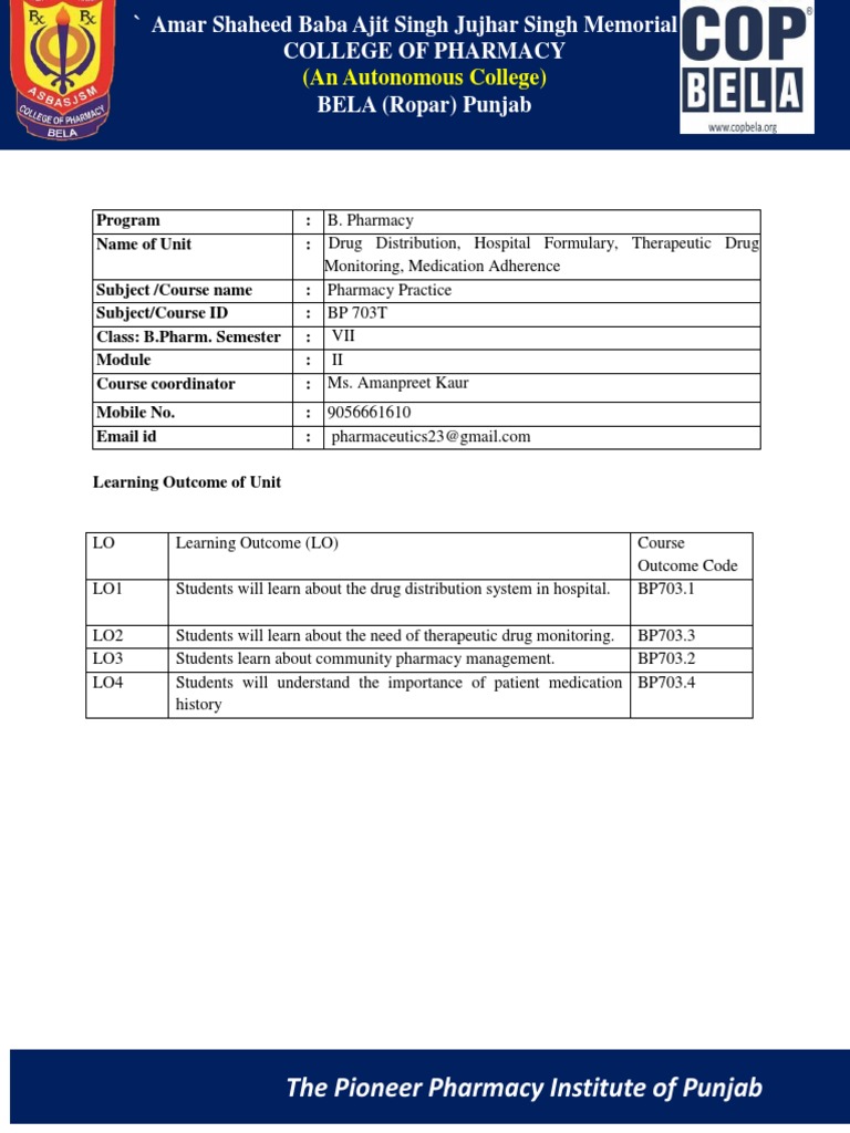 PP Unit 2 | PDF | Pharmacy | Medical Prescription