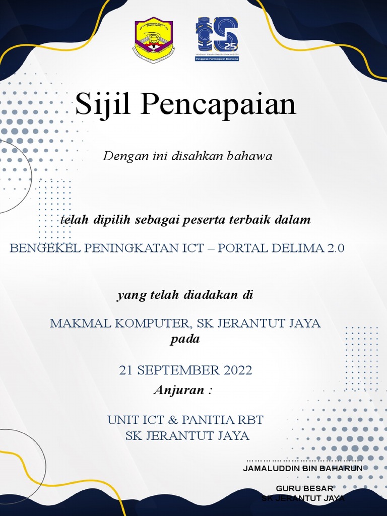 Sijil Bengkel Kali 1 | PDF