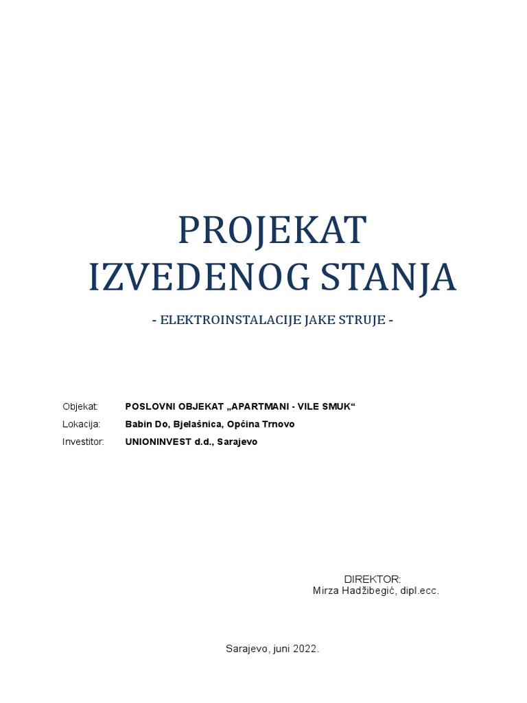 Opsti Dio, Sadržaj I Naslovna PIS - G+a+B Vile Smuk Final | PDF