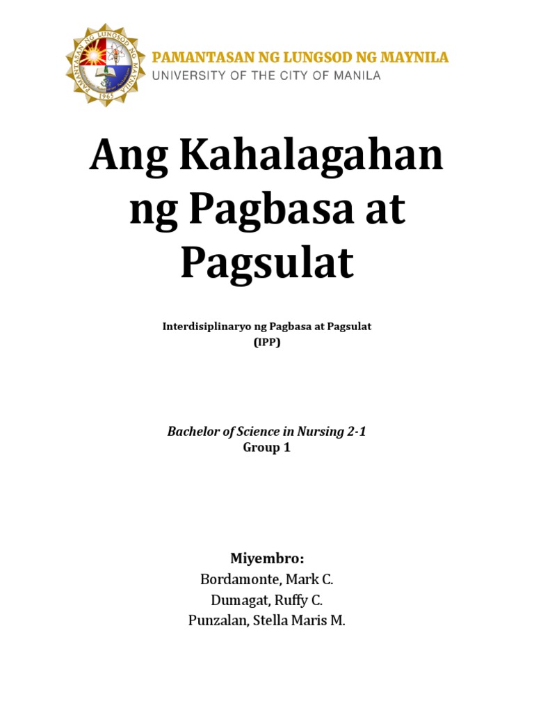 Ang Kahalagahan NG Pagbasa at Pagsulat | PDF
