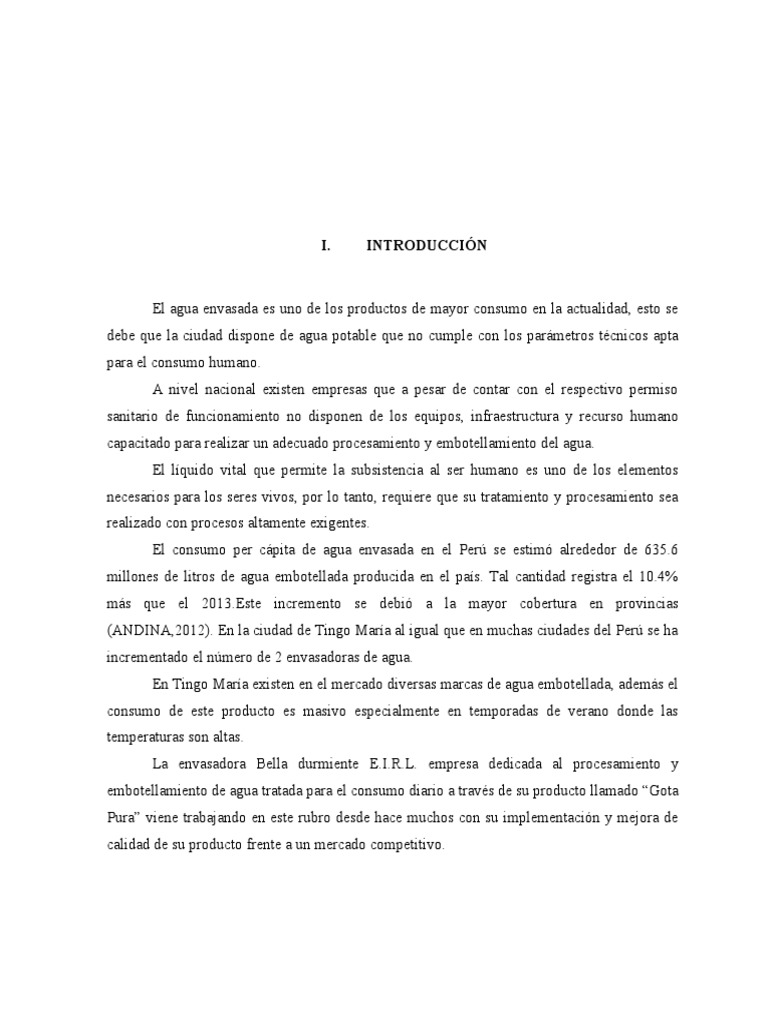 Informe 1 Practica Visita A La EPS Seda Huanuco Sucursal Tingo Maria | PDF | Agua | Agua potable