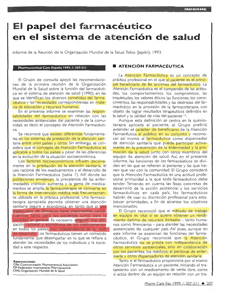 Informe - Oms 1999 | PDF