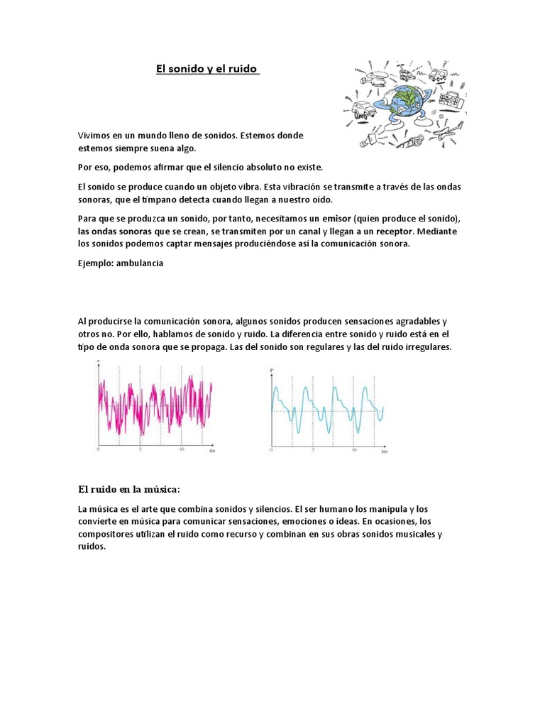 Diferencia entre Sonido y Ruido | PDF