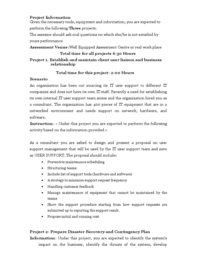 IT Level 5 Practical Exercise | PDF | Consultant | Infrastructure