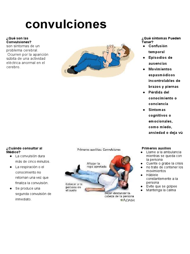 Qué son las convulsiones y sus síntomas | PDF
