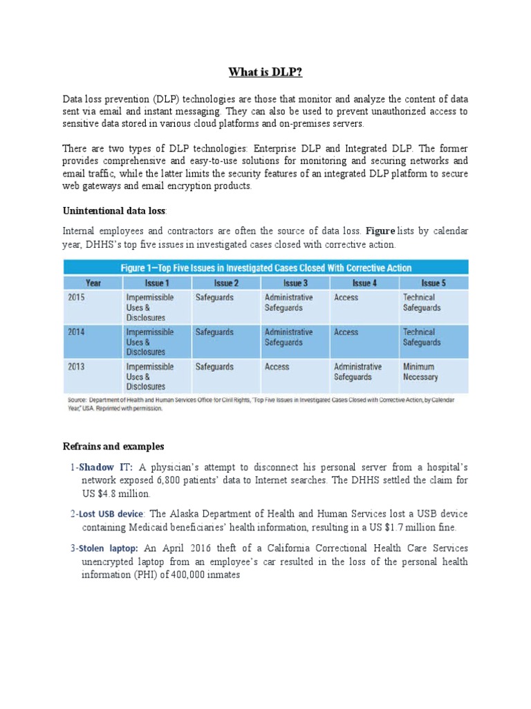 Understanding Data Loss Prevention (DLP) | PDF | Encryption ...