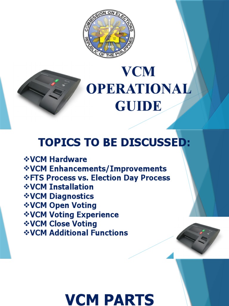 VCM Machine Parts and Functions Guide | PDF | Usb | Computing