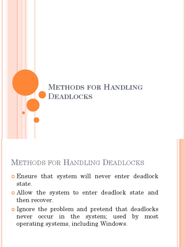 Lecture 16 And 17 Methods For Handling Deadlocks Pdf Computing Computer Science 3586