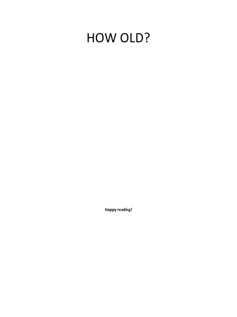 How Old | PDF