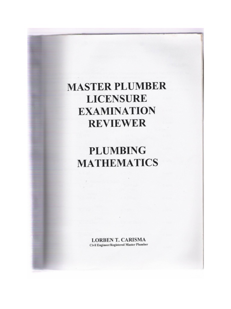 Plumbing Mathematics | PDF