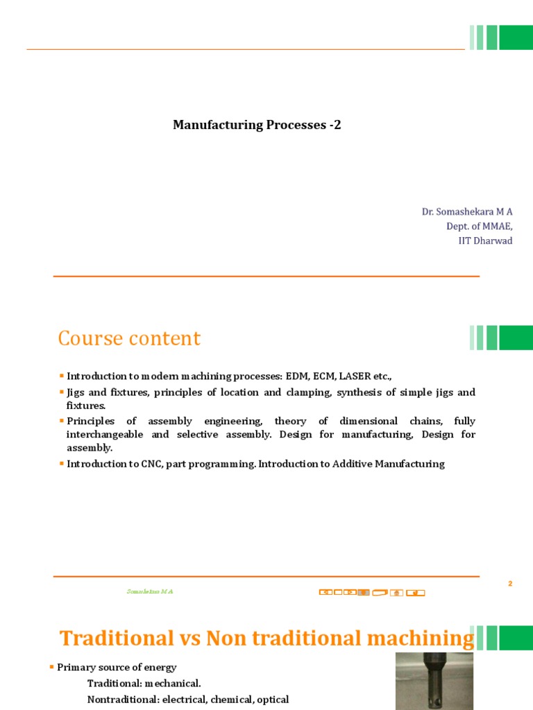 Lecture 1 4 Non Traditional Machining Processes Pdf Procedural Knowledge Materials