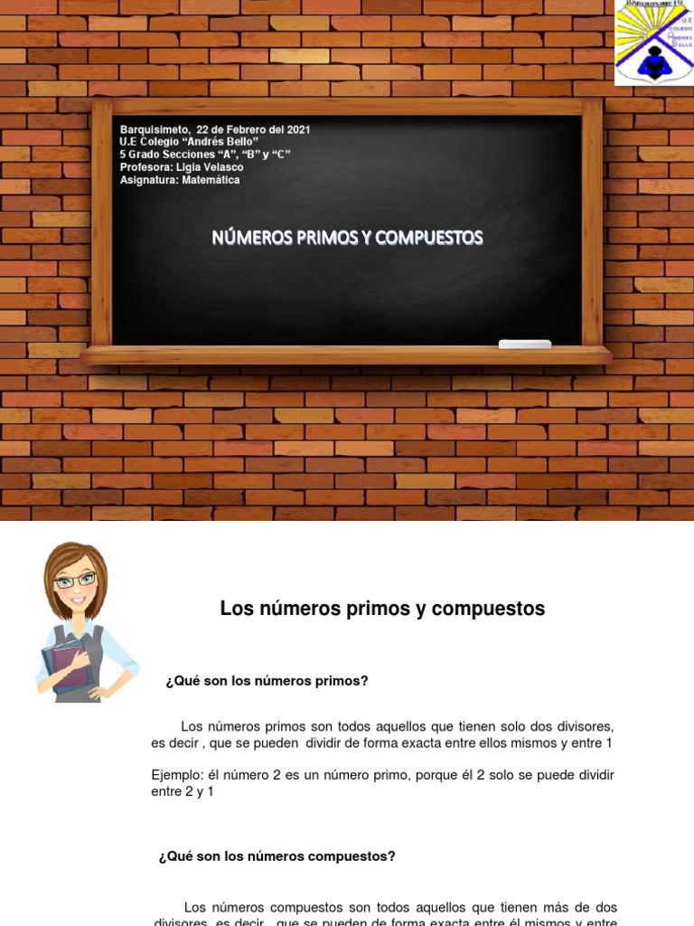 Clase 28 Numeros Primos y Compuestos | PDF