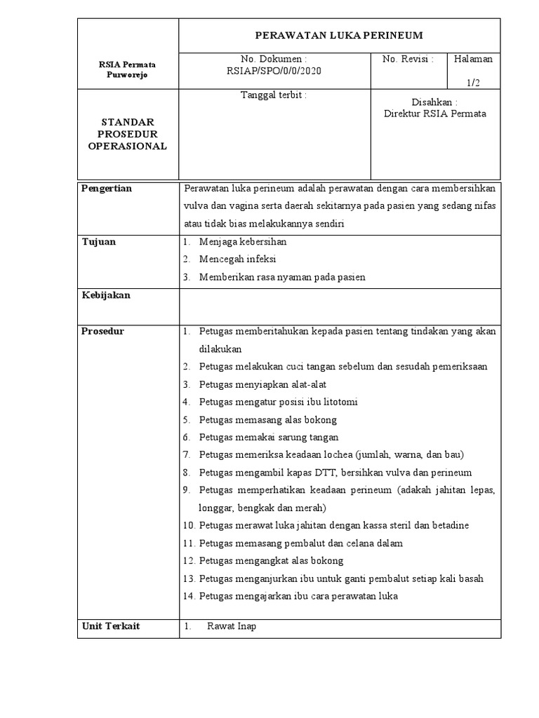 Spo Perawatan Luka Perineum | PDF