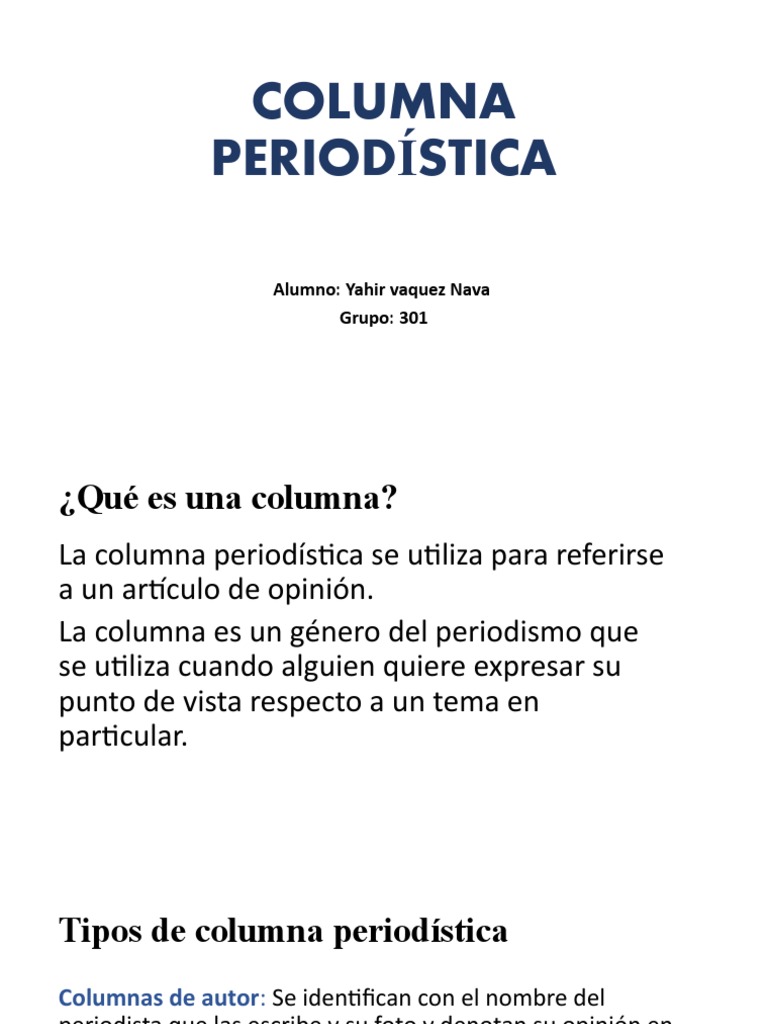 Columna Periodistica | PDF