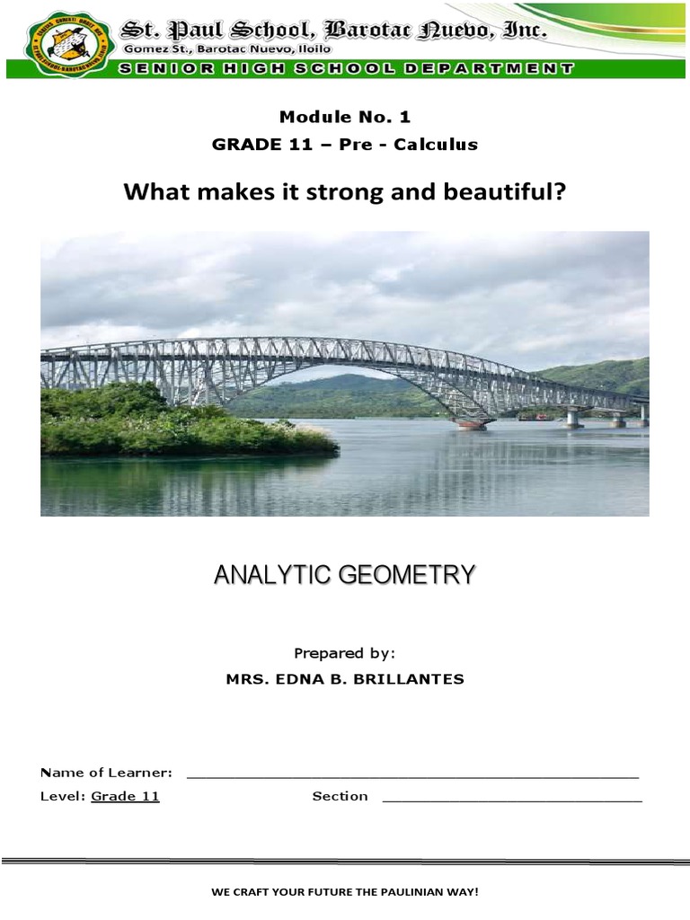 Pre Calmodule1 Aralinks | Download Free PDF | Geometry | Analytic Geometry