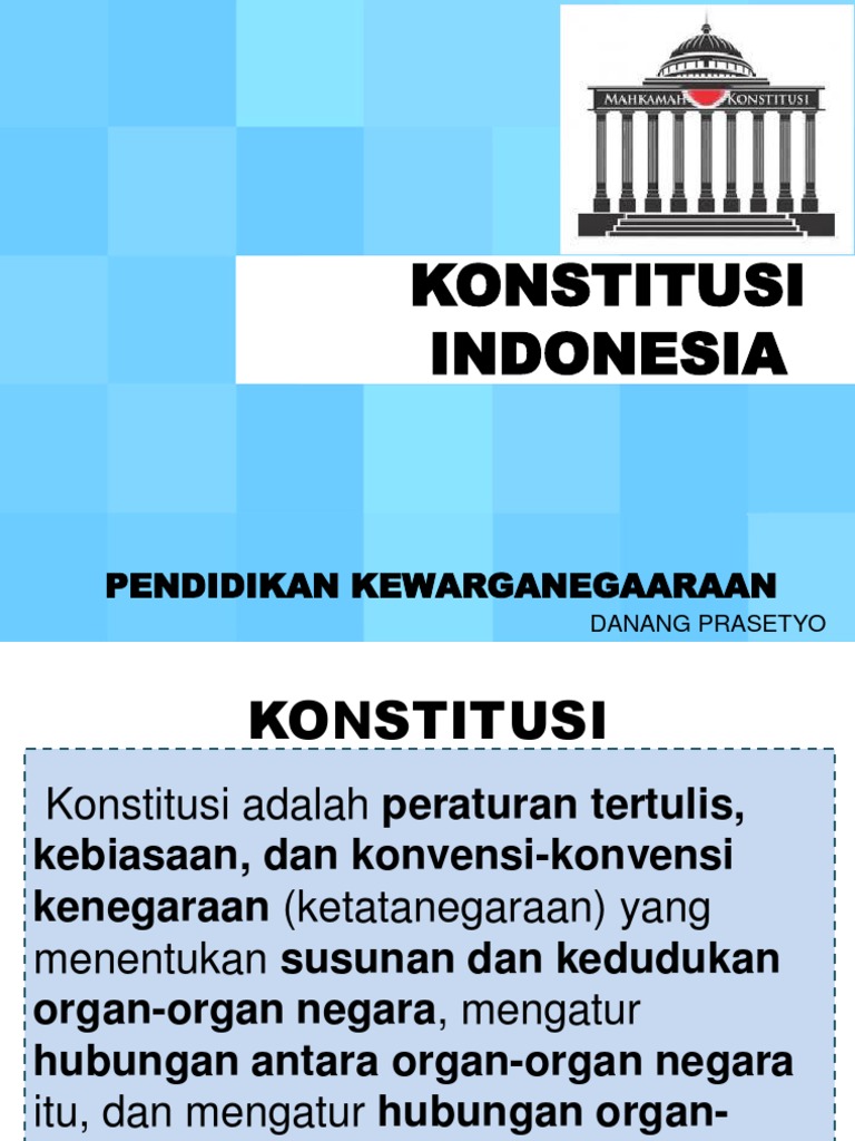 Konstitusi Indonesia | PDF