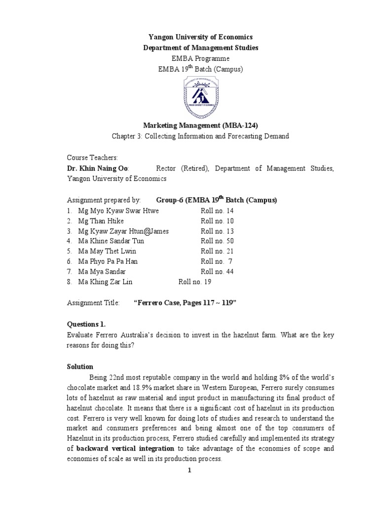 Ferrero Case Study-Group6 | PDF | Advertising | Brand