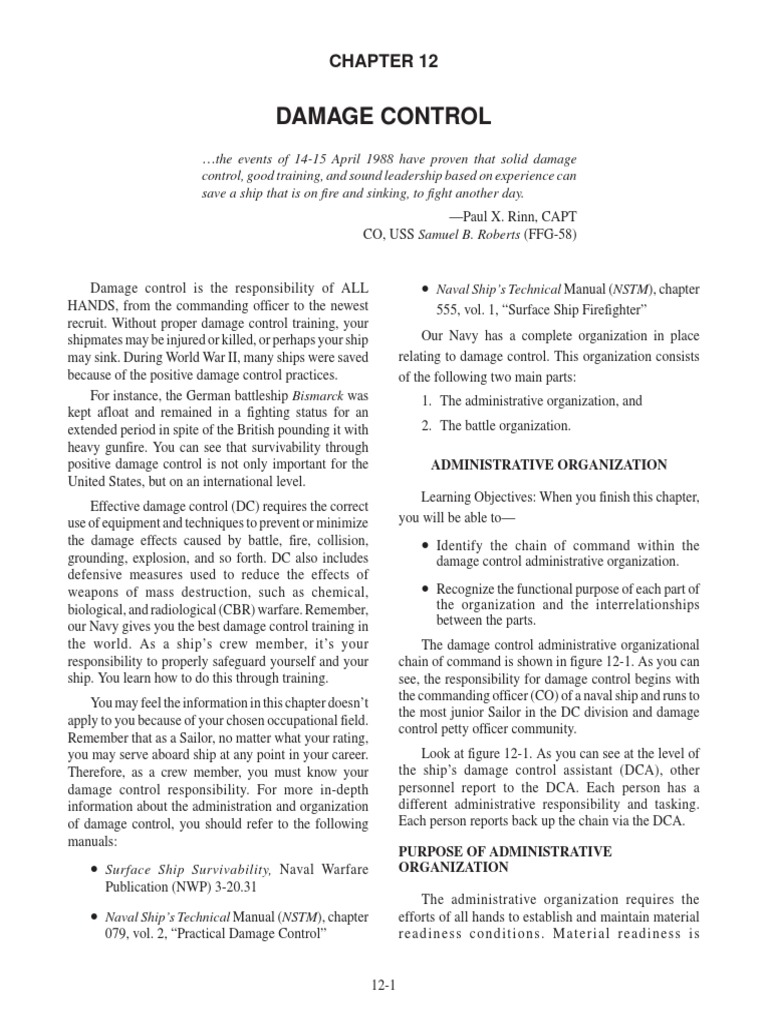 DAMAGE CONTROL Us Navy | PDF | Ships | Radioactive Contamination