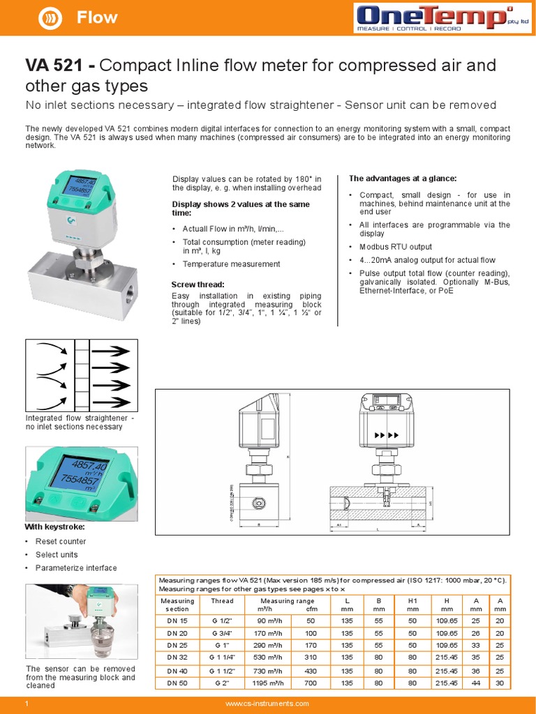 Data Sheet Va521 En Pdf Gases Argon
