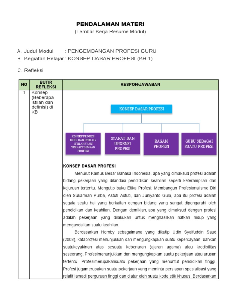 LK - RESUME PENDALAMAN MATERI Modul 9 KB 1 | PDF