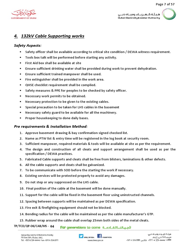 Method Statement For Support Structure | PDF | Building Engineering