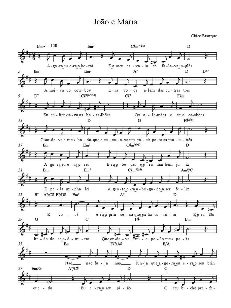Partitura João e Maria BM | PDF