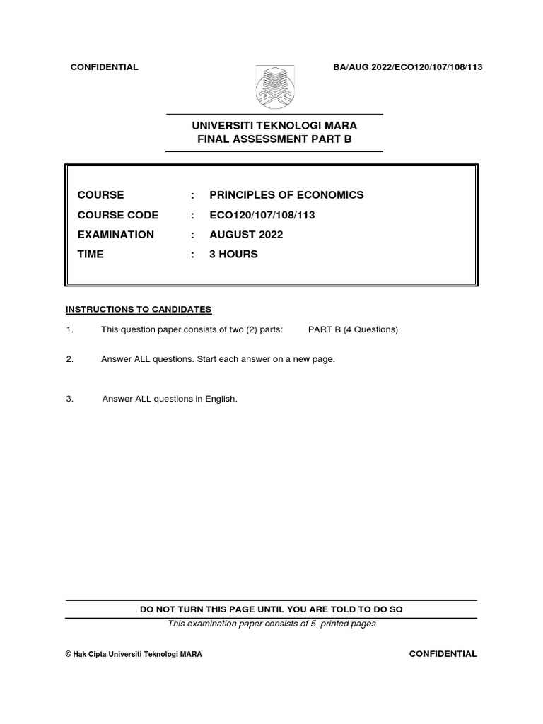 Final Eco120 Part B Pdf Profit Economics Economies