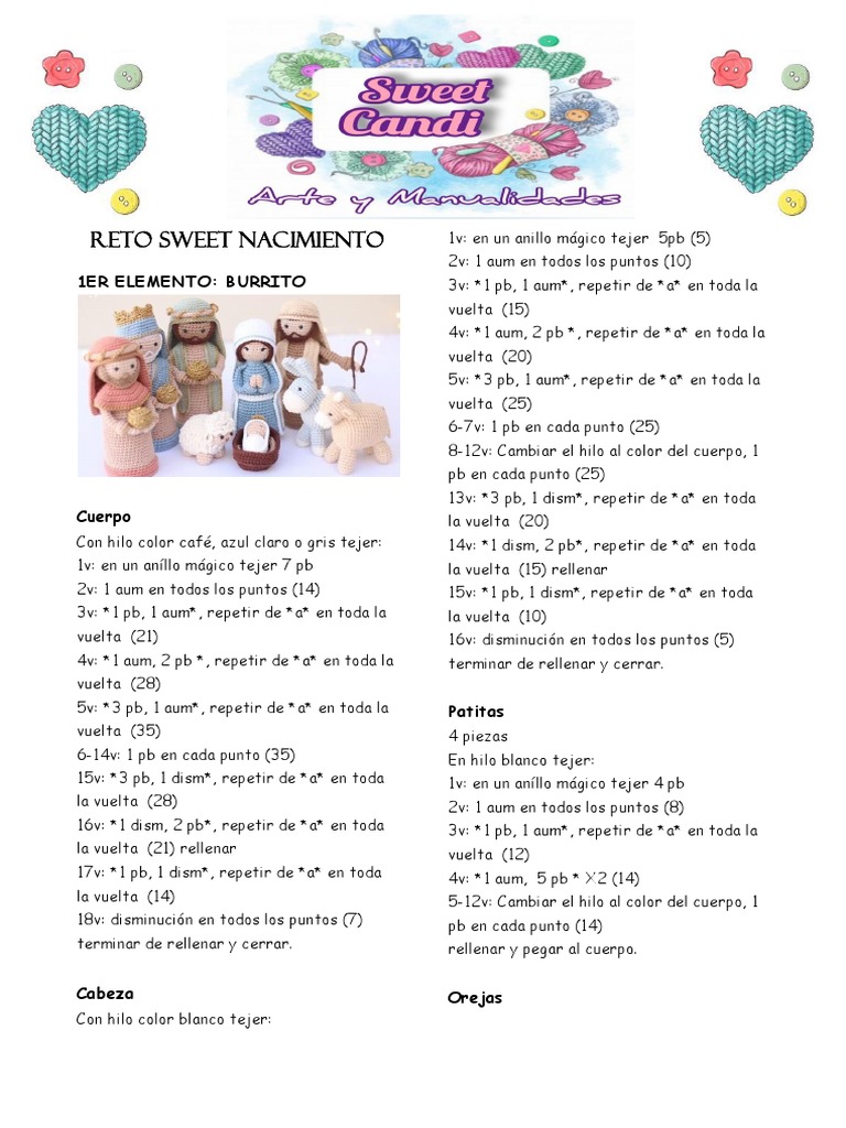 Patron Sweet Nacimiento Burrito 1 | PDF | Arte