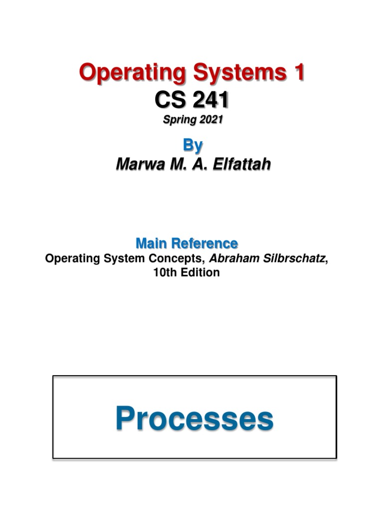 Operating Systems Concepts: Processes, Interprocess Communication, Shared Memory, and Message ...
