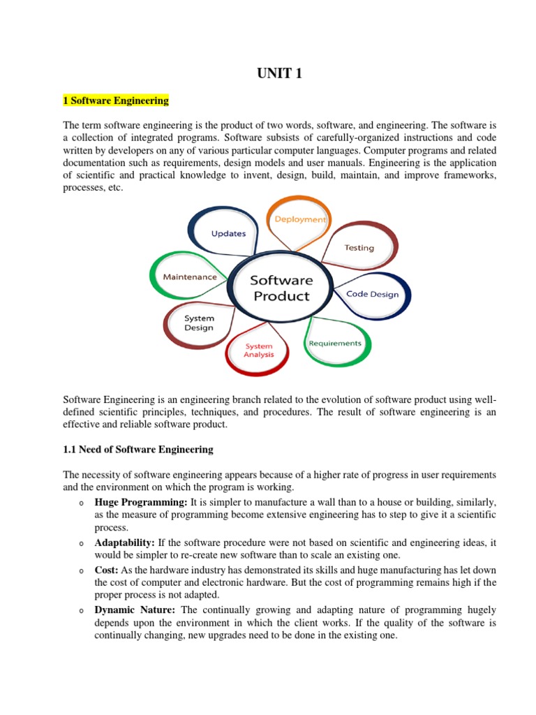 Software Engineering UNIT-1 | PDF | Software Testing | Quality Management